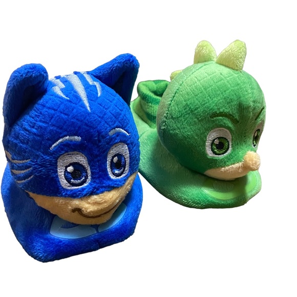 Hasbro | Shoes | Pj Masks Catboy Gekko Head On Sock Top Plush Slippers ...